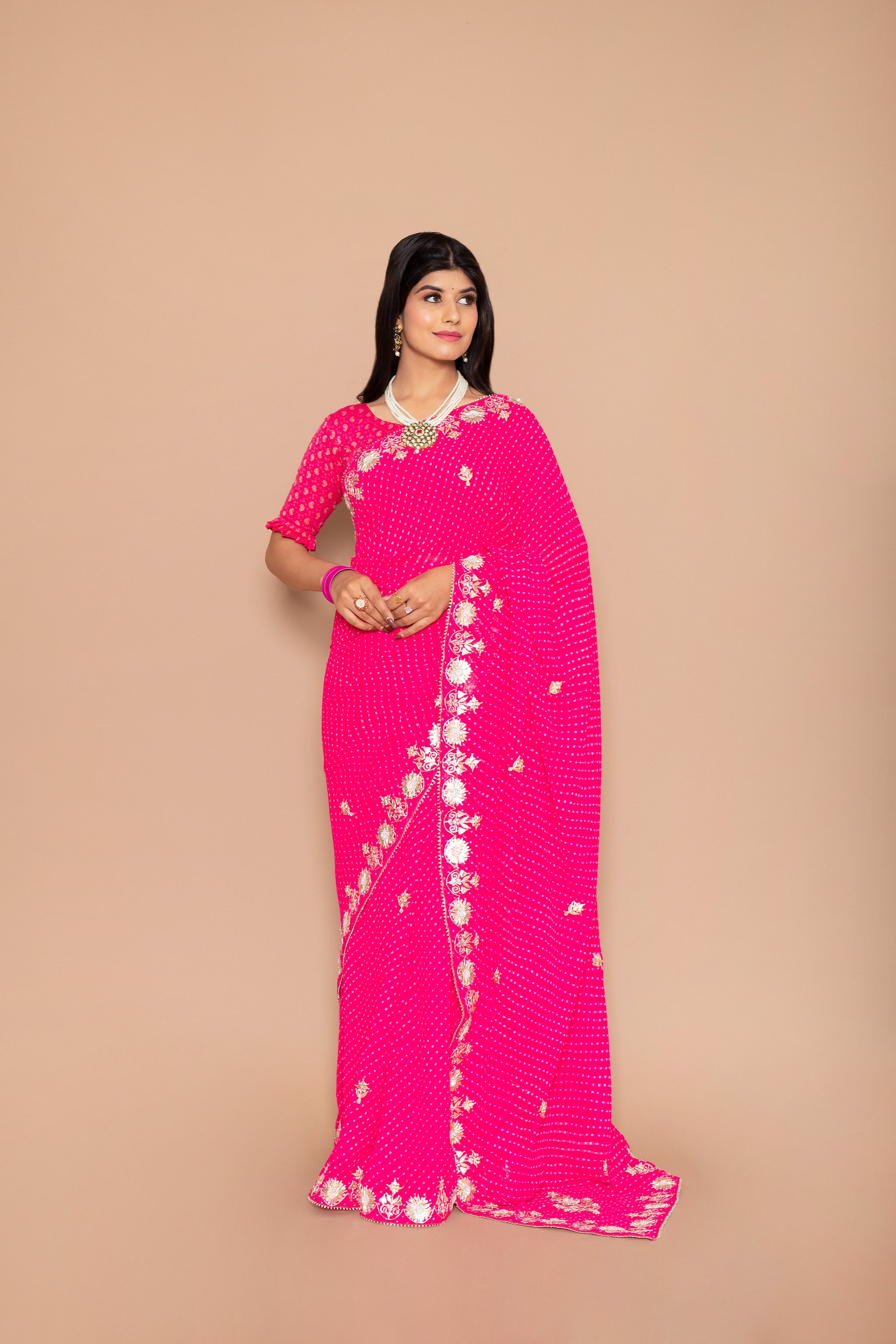 Buy Iniya Leheriya Saree - Pratibha Sarees
